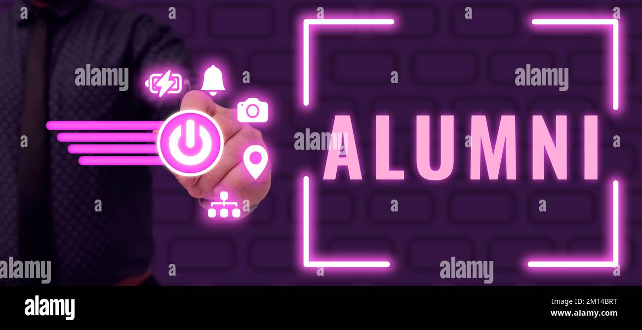 Conceptual display Alumni. Business overview former pupil or student ...