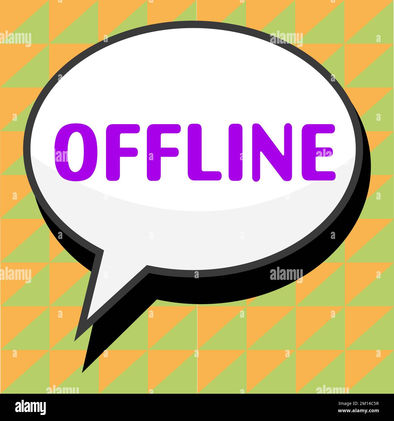 Sign displaying Offline. Concept meaning Not having directly connected ...
