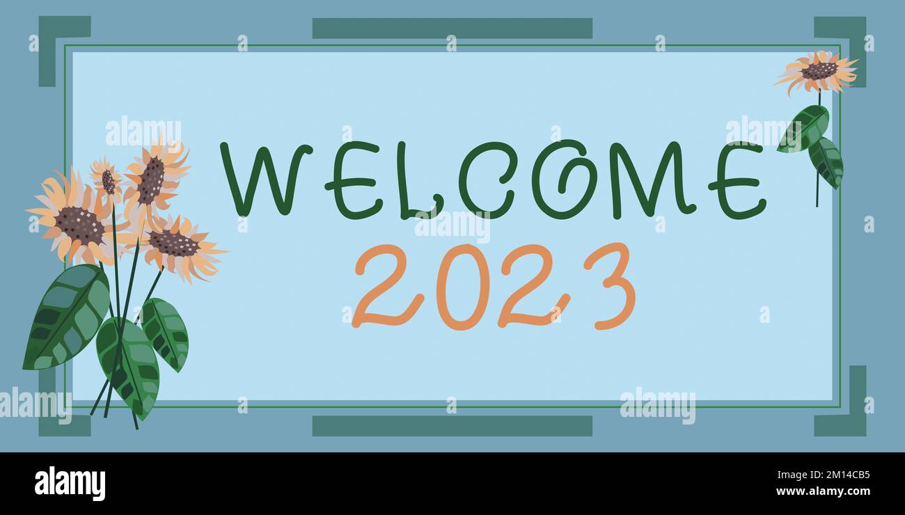 Writing displaying text Welcome 2023. Business showcase New Year ...