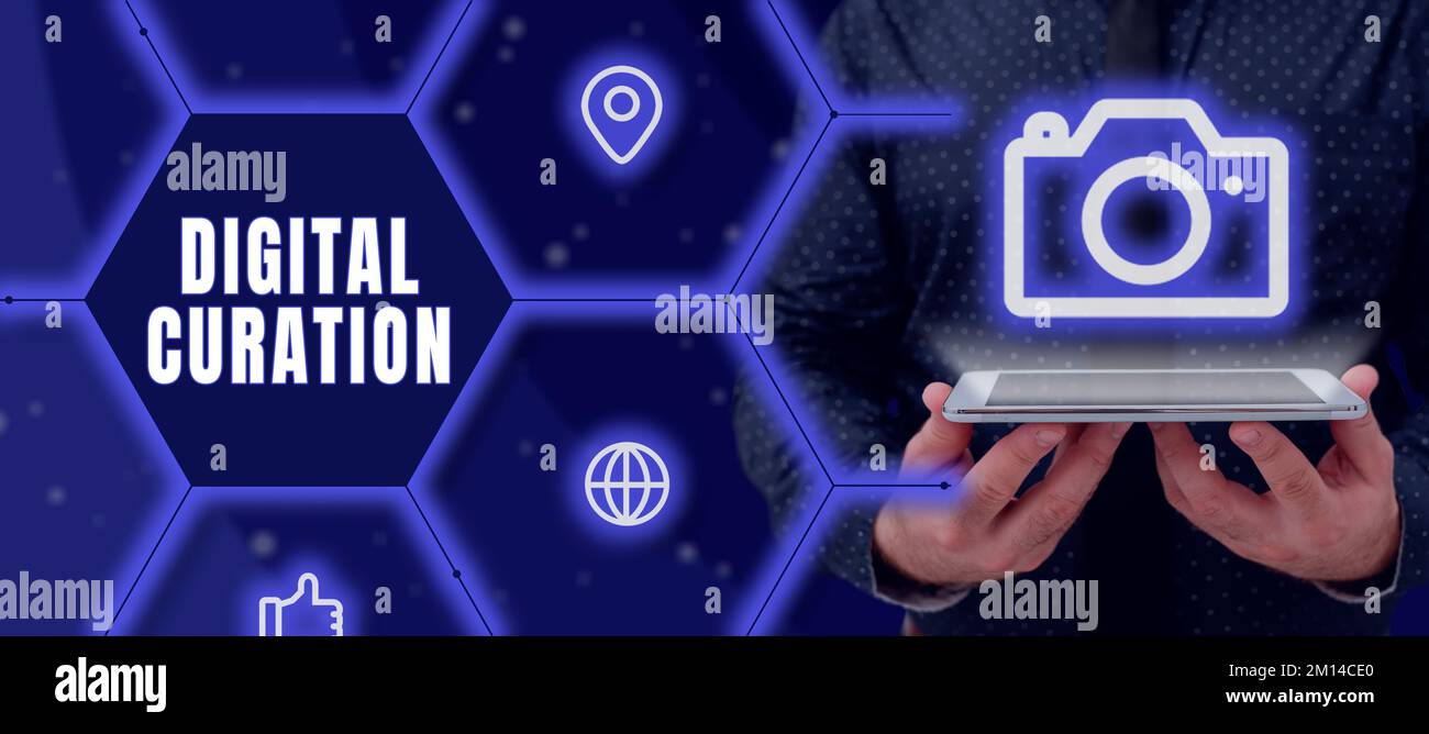 Text showing inspiration Digital Curation. Internet Concept maintenance ...