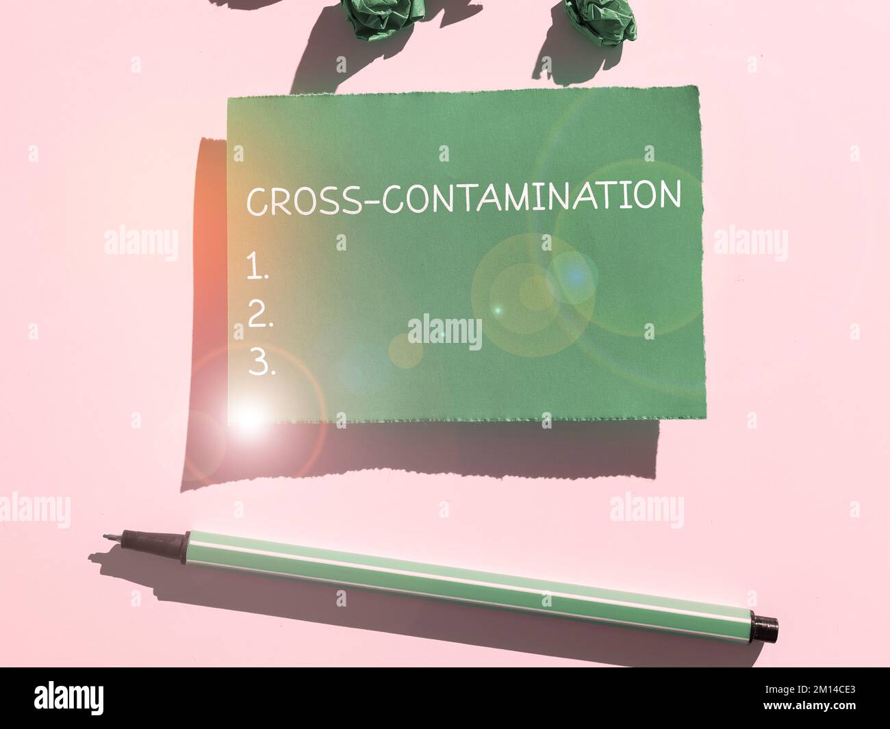 Text caption presenting Cross Contamination. Concept meaning ...