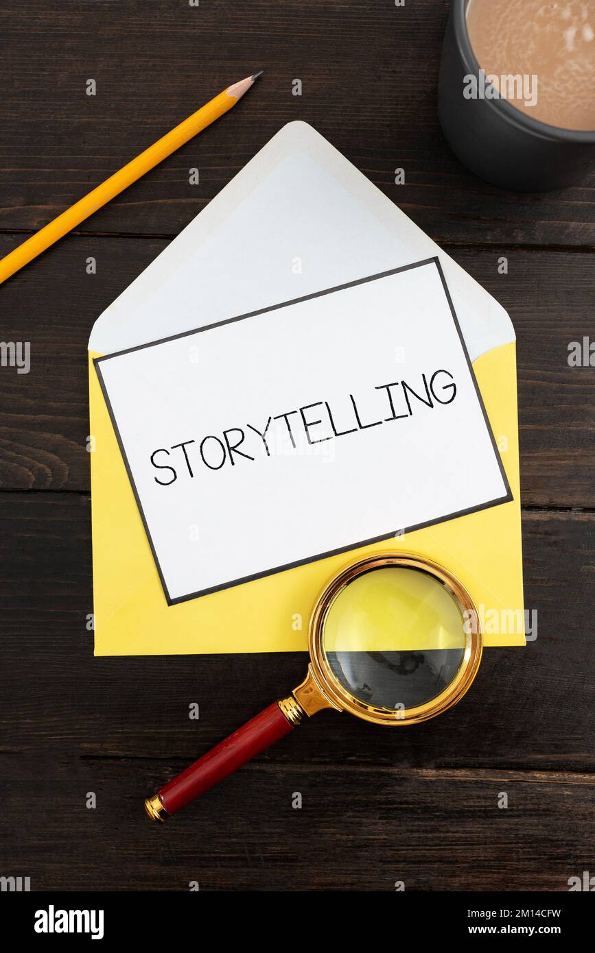 Conceptual display Storytelling. Business showcase social and cultural ...