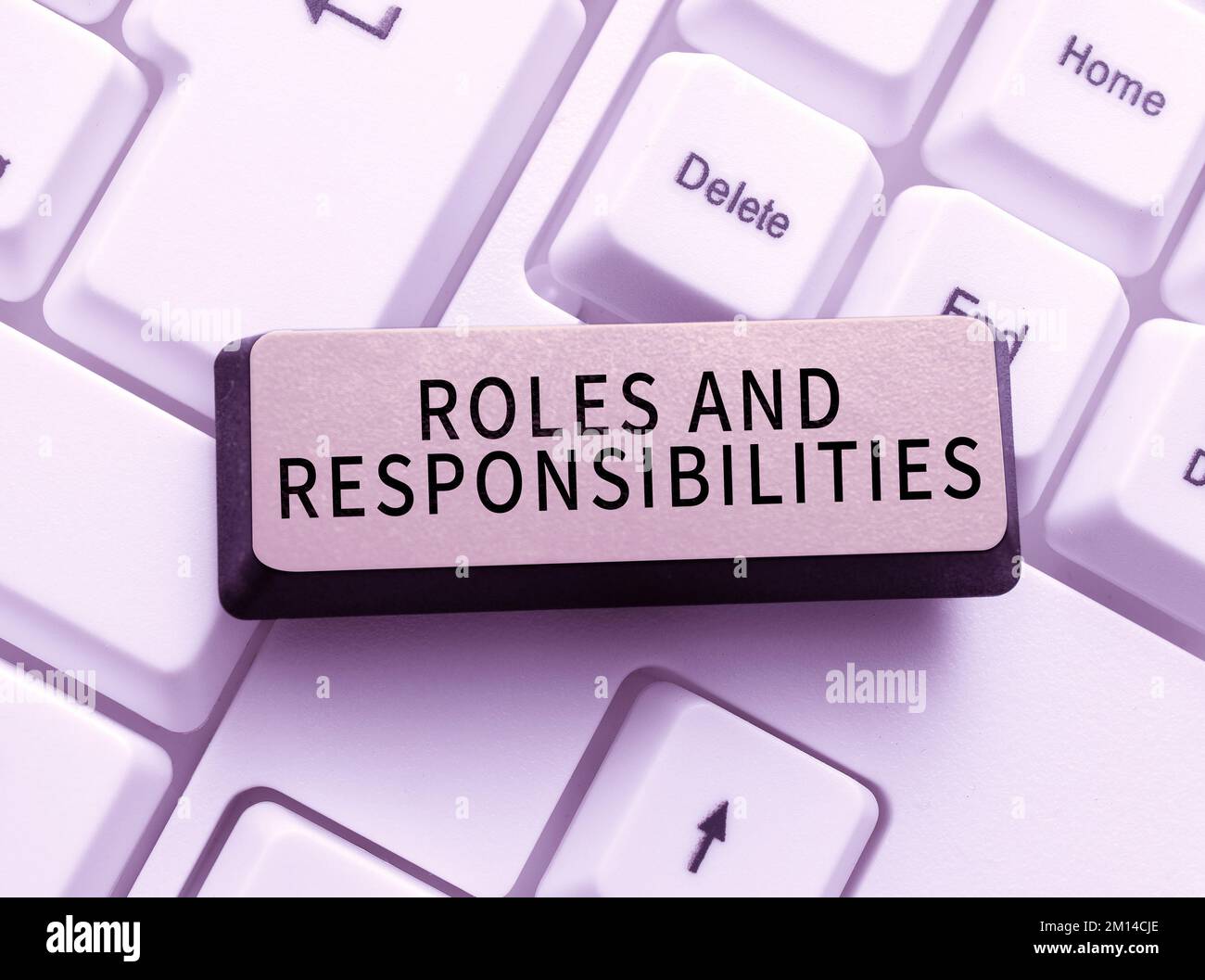 Text sign showing Roles And Responsibilities. Business overview ...