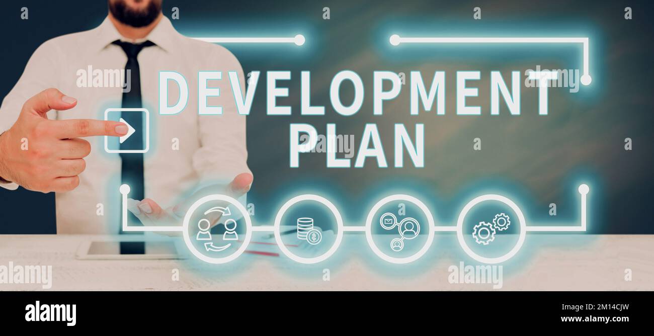 Inspiration showing sign Development Plan. Business idea the planning ...