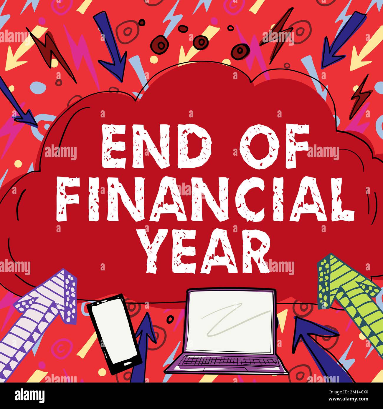 Conceptual display End Of Financial Year. Word for Revise and edit ...