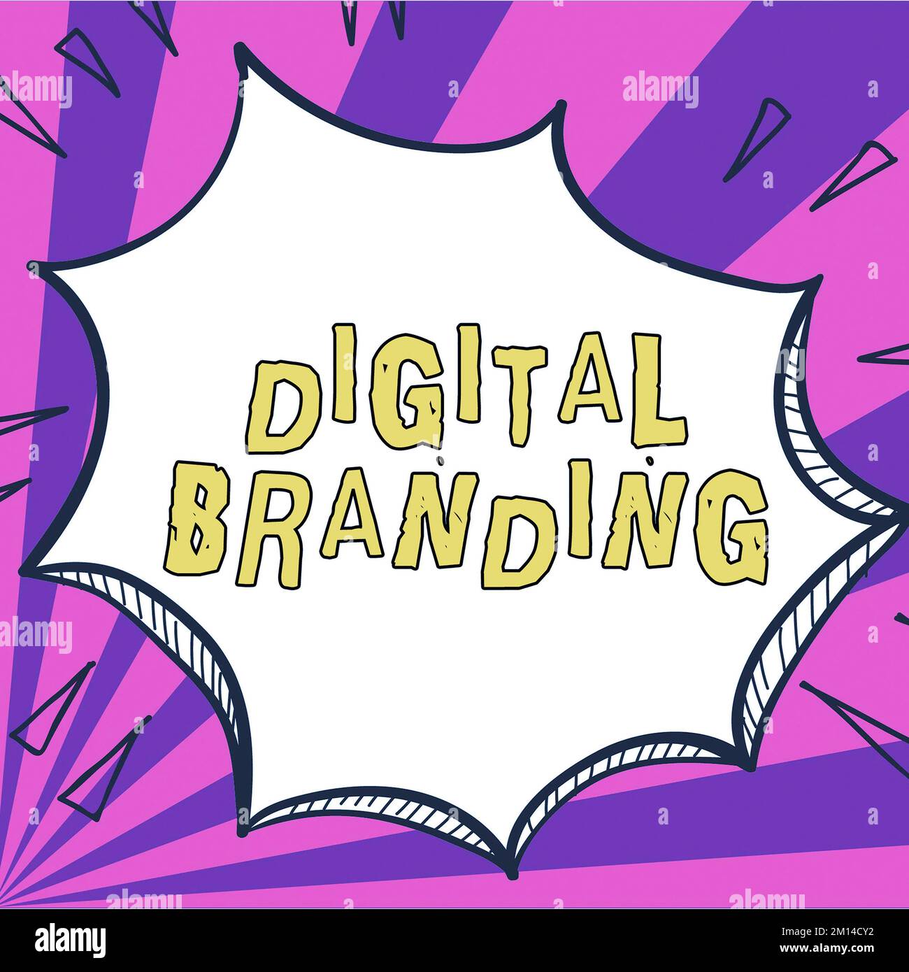 Conceptual caption Digital Branding. Business idea combination of ...