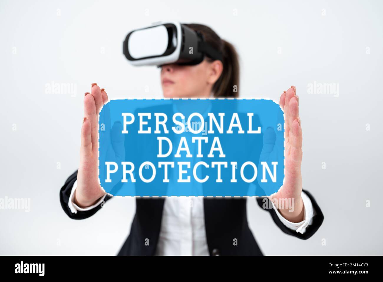 Hand writing sign Personal Data Protection. Concept meaning protecting ...