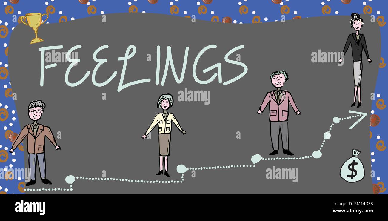 Conceptual caption Feelings. Concept meaning causing happy positive ...