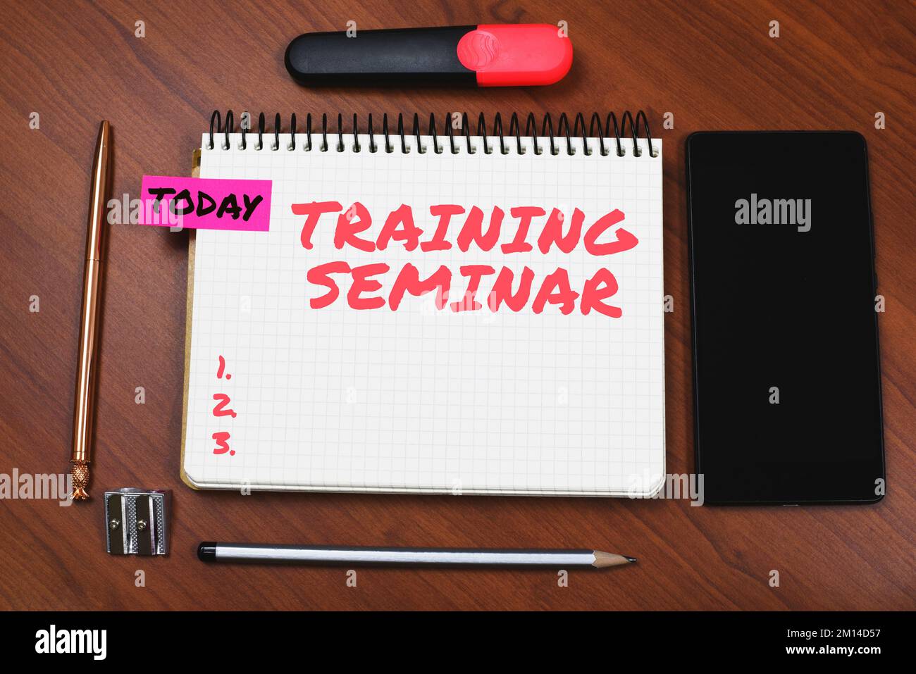 Text sign showing Training Seminar. Business overview Academic ...
