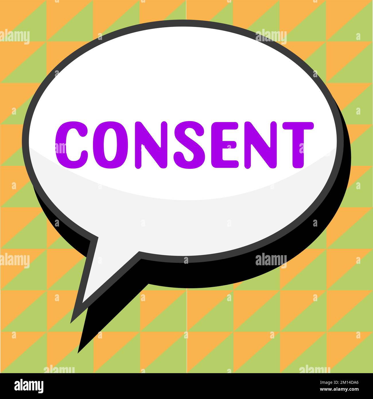 Hand writing sign Consent. Concept meaning general agreement about ...