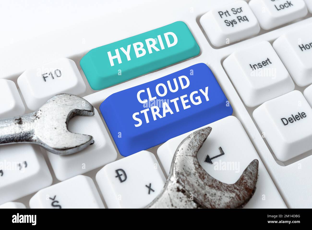 Text sign showing Hybrid Cloud Strategy. Conceptual photo Cloud ...