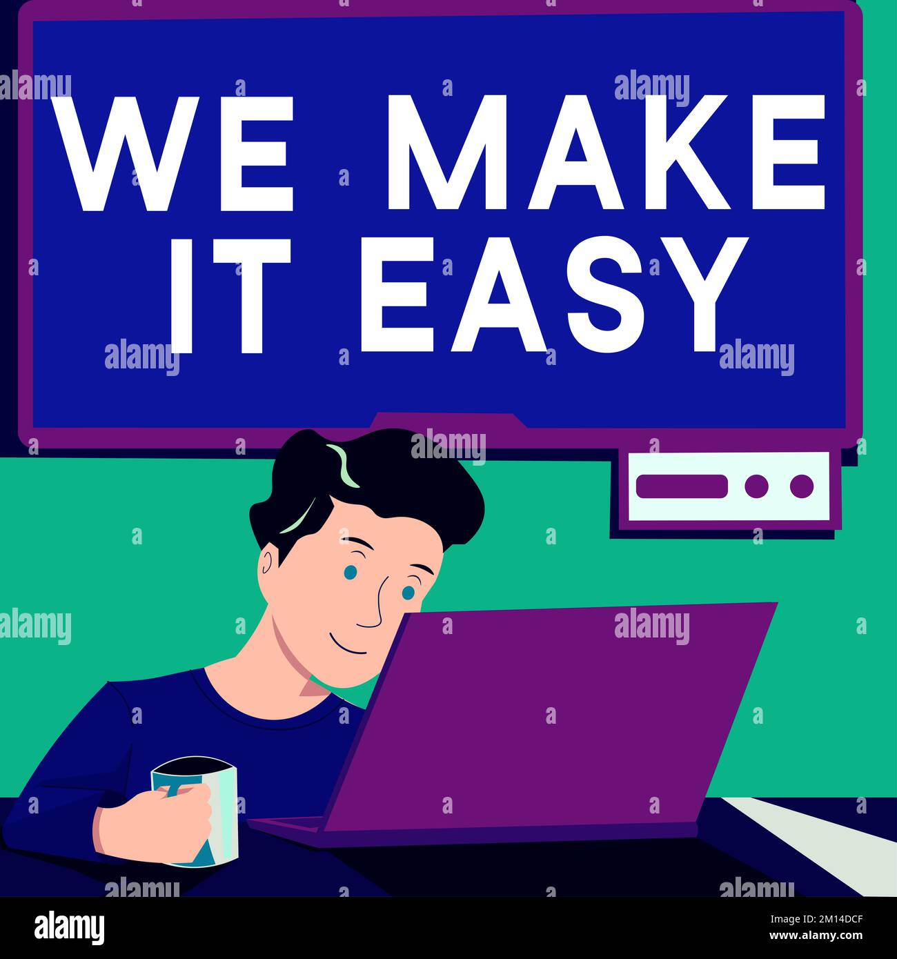 Conceptual caption We Make It Easy. Word for Offering solutions ...