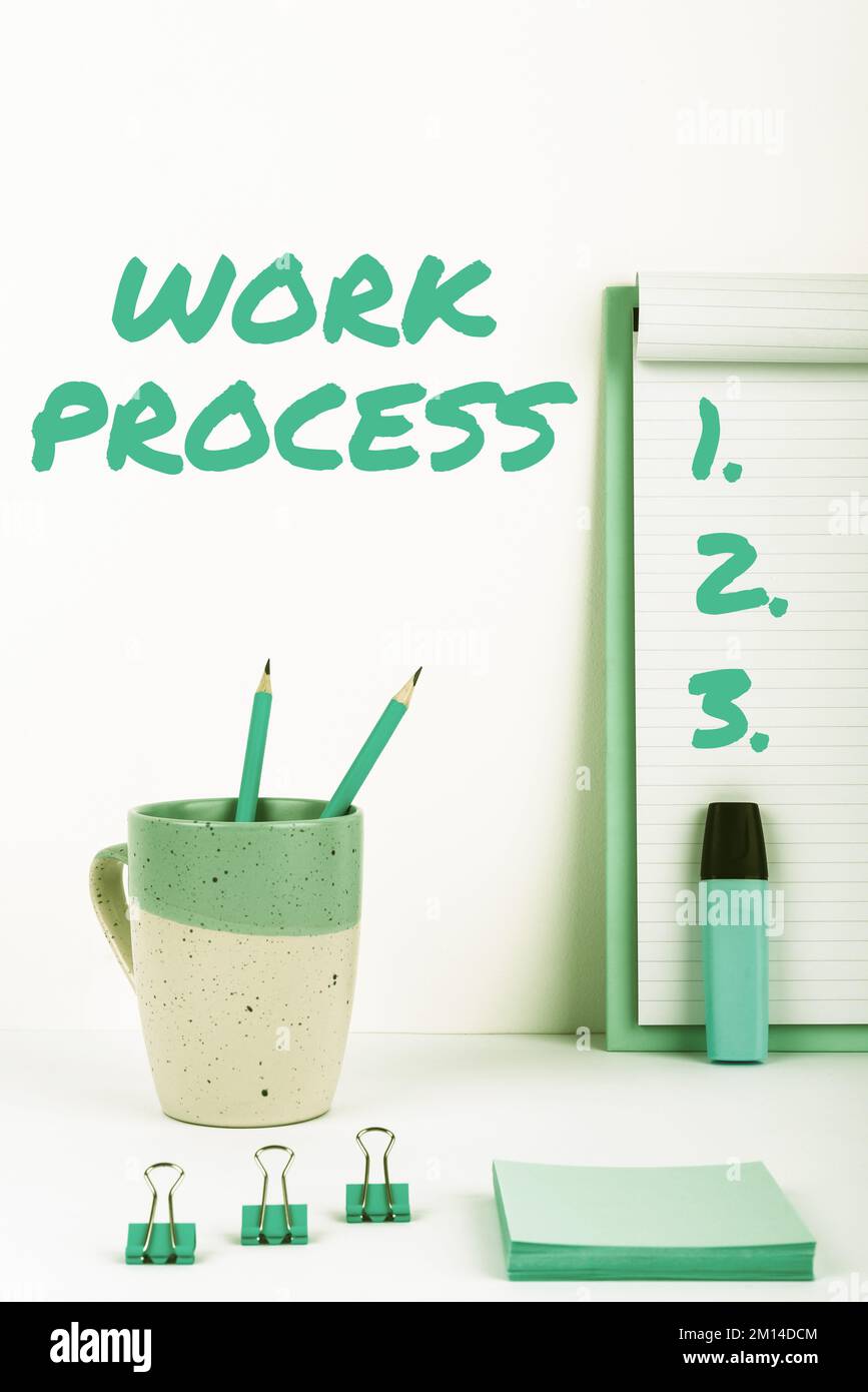 Conceptual display Work Process. Business approach Standard procedures ...