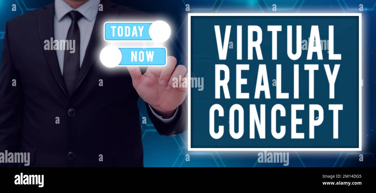 Inspiration showing sign Virtual Reality Concept. Business idea 3d ...