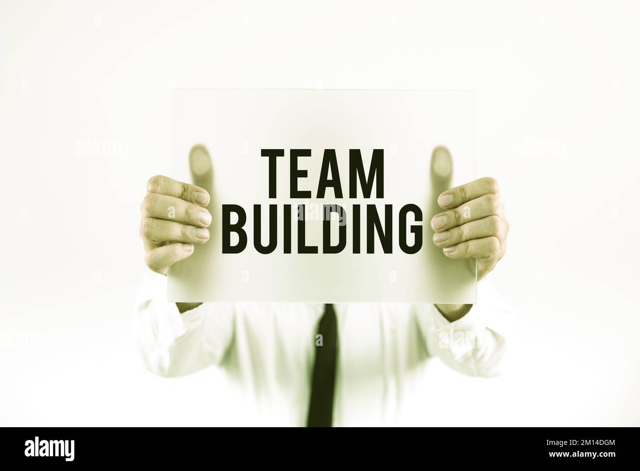 Sign displaying Team Building. Word Written on Types of activities used ...