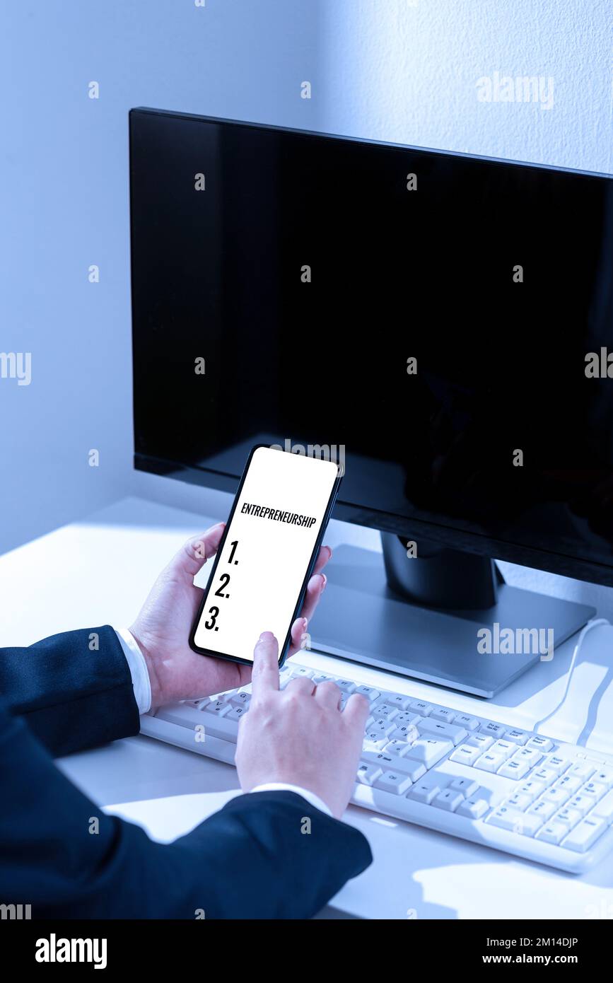 Inspiration showing sign Entrepreneurship. Business showcase Process of ...