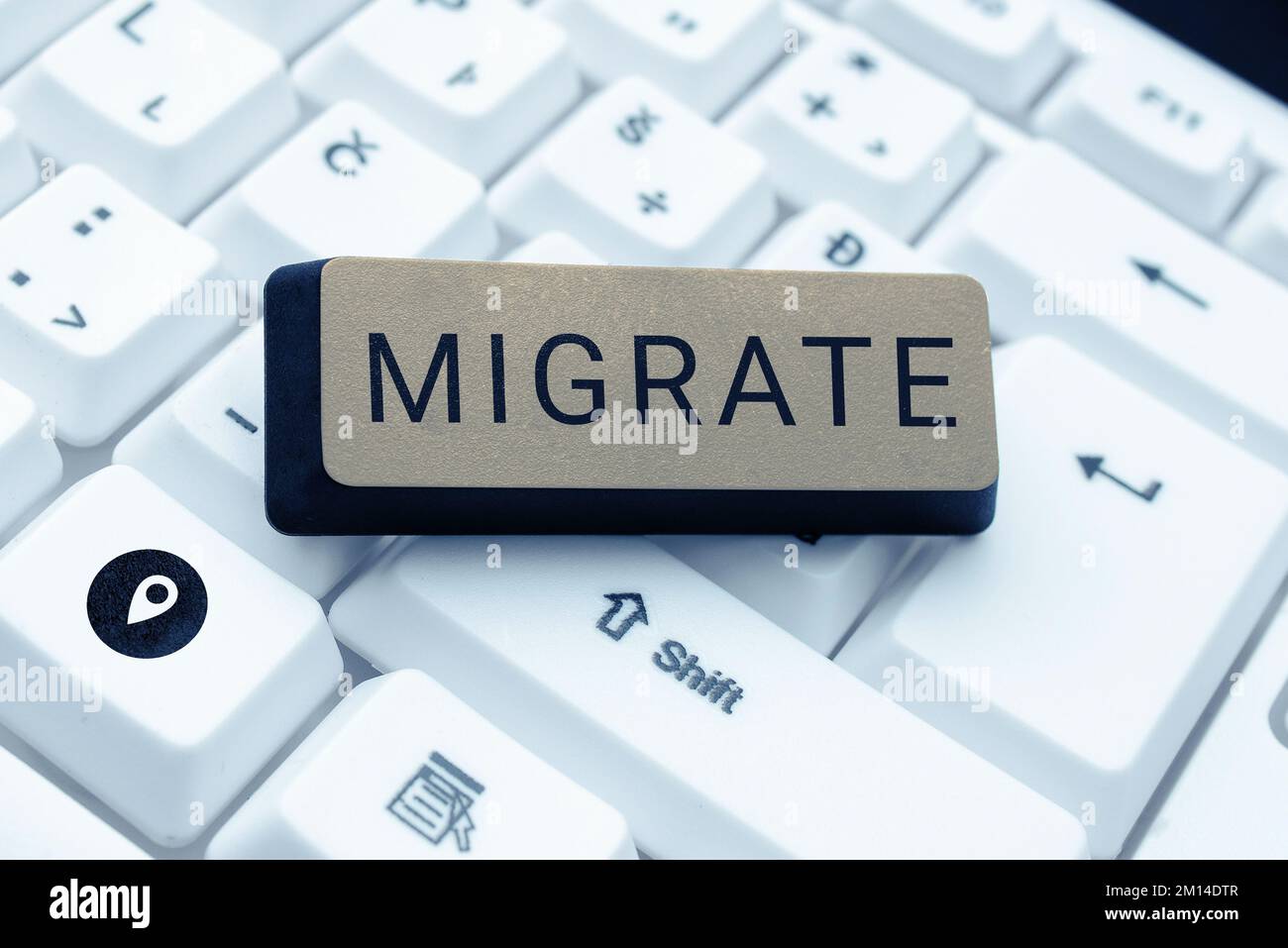 Sign displaying Migrate. Business concept to move or travel from one ...