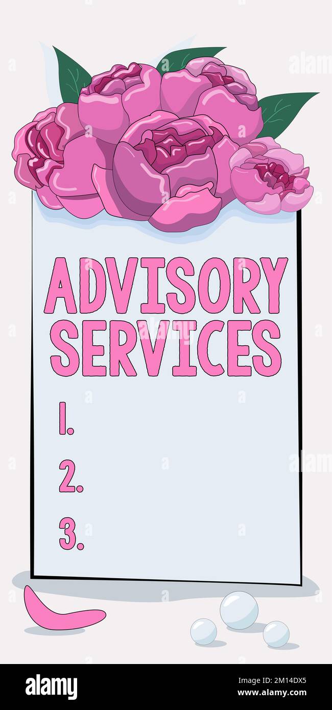 Writing displaying text Advisory Services. Business showcase Support ...