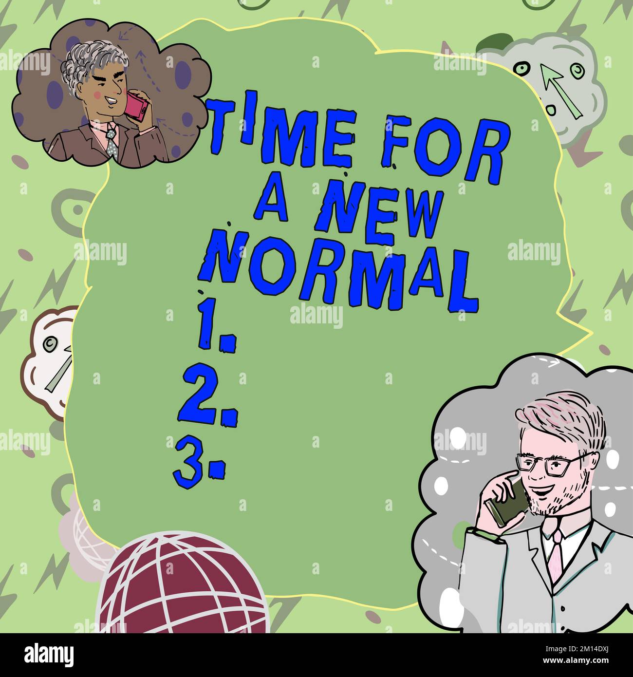 Conceptual display Time For A New Normal. Business idea Make a big ...