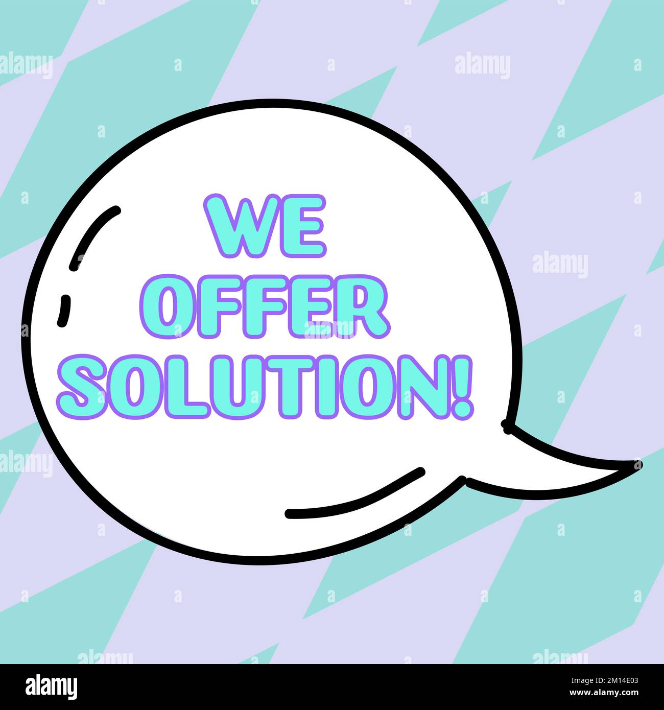 Text caption presenting We Offer Solution. Conceptual photo give means of solving problem or ...
