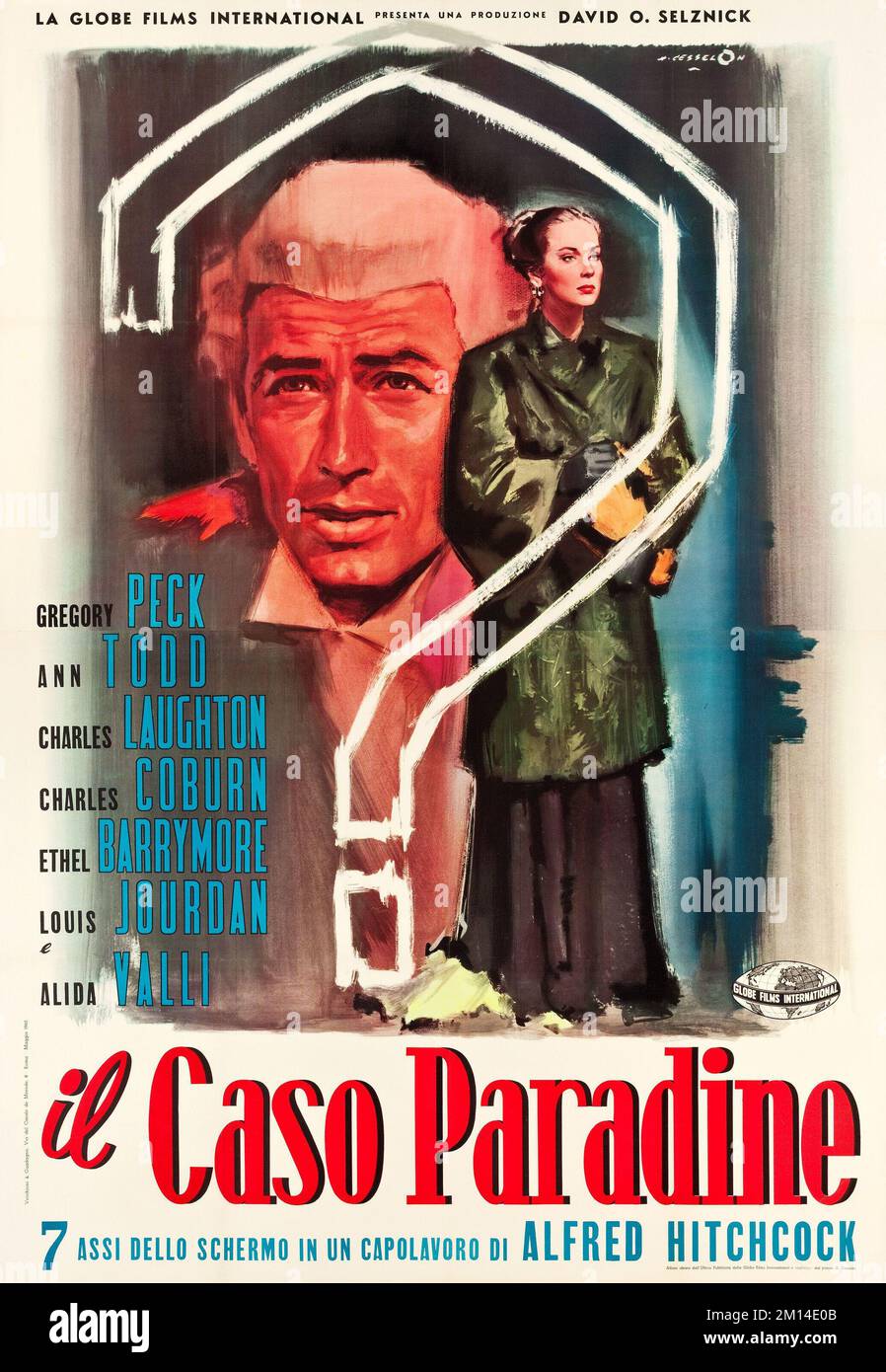THE PARADINE CASE (1947), directed by ALFRED HITCHCOCK. Credit ...