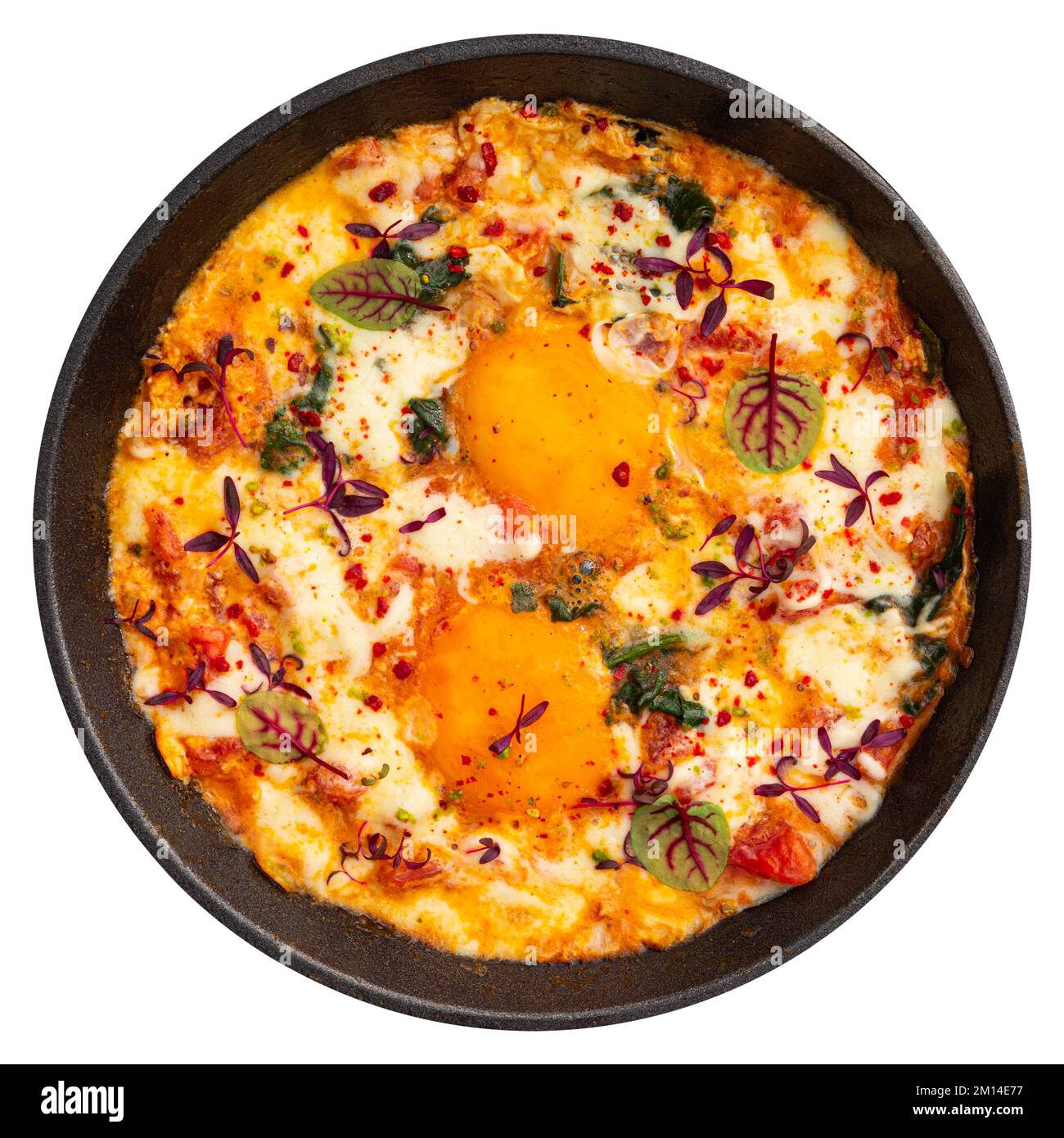 Pan of shakshuka middle eastern dish Stock Photo - Alamy