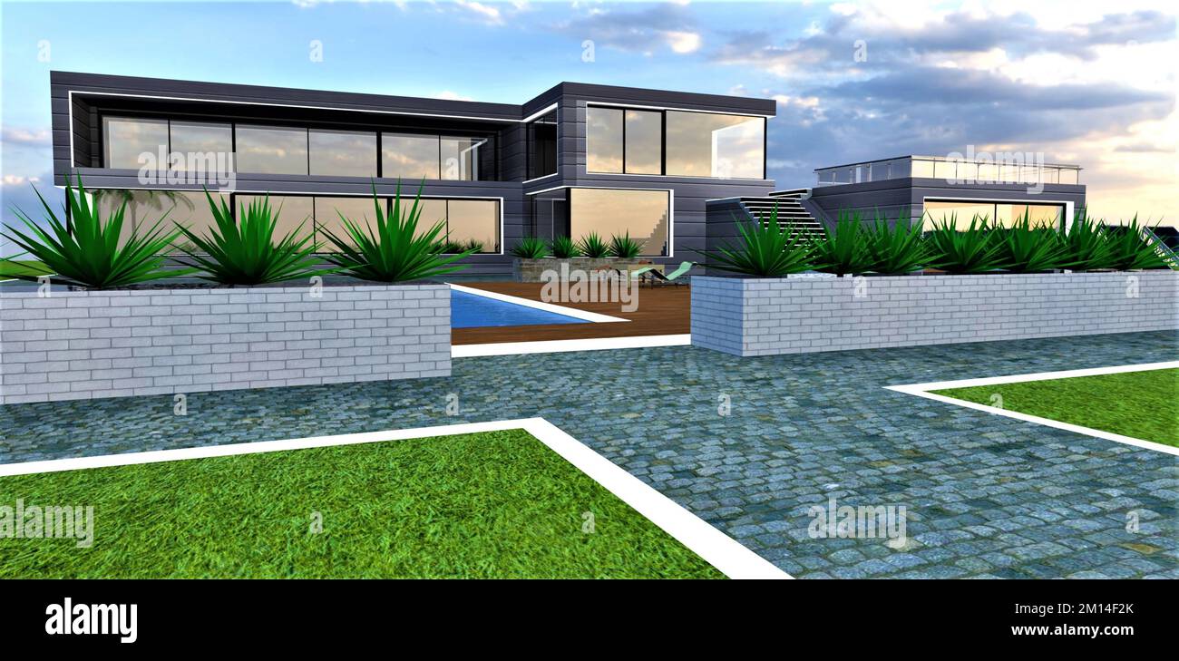 Exclusive designed suburban armored house constructed in the region ...