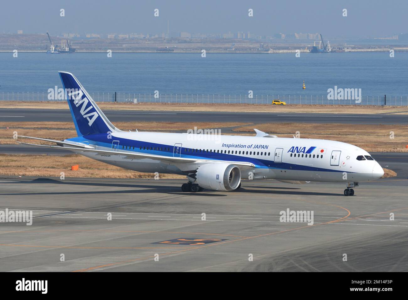 Tokyo, Japan - January 12, 2020: All Nippon Airways (ANA) Boeing B787-8 Dreamliner (JA809A ...