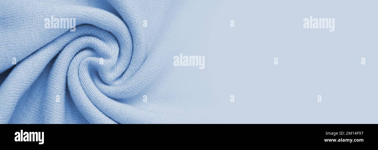 Knitted woolen or cashmere blue color textured background. Warm scarf ...