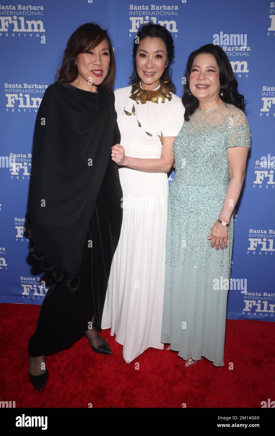 Santa Barbara, California, USA. 9th Dec, 2022. Janet Yang, Michelle Yeoh, Julia Gouw. Santa ...