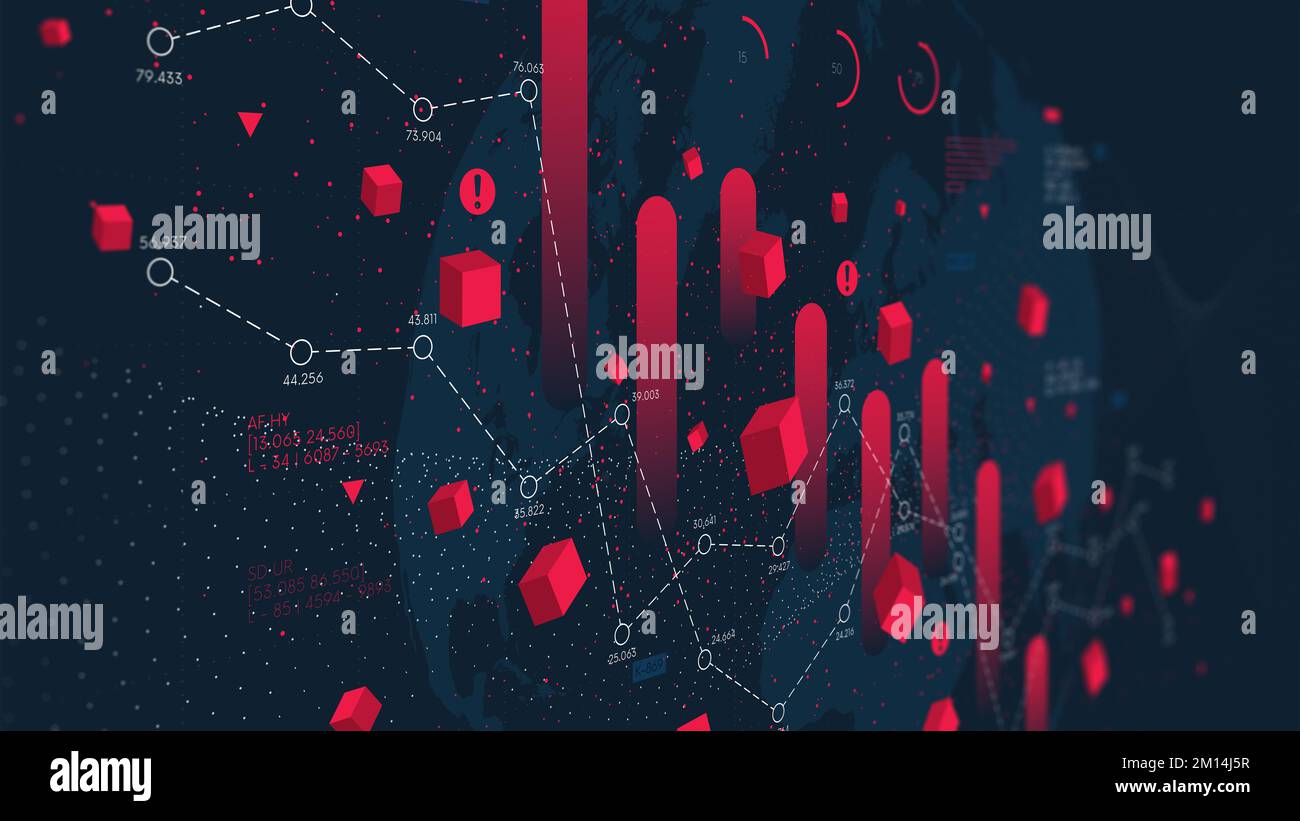 Digital visualization of charts financial analytics and analysis of ...