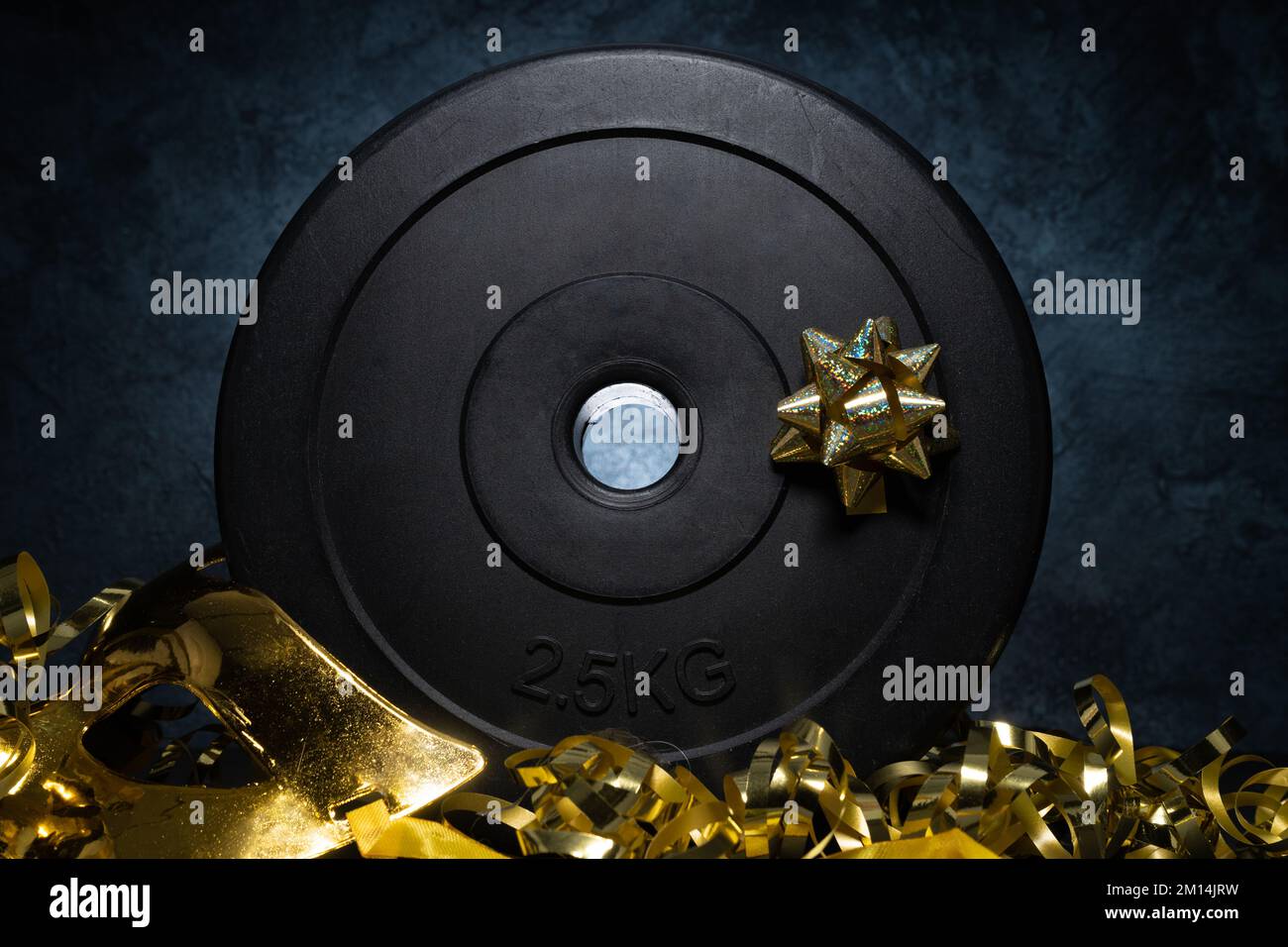 Dumbbell weight plate, golden decorations for New Year's Eve ...