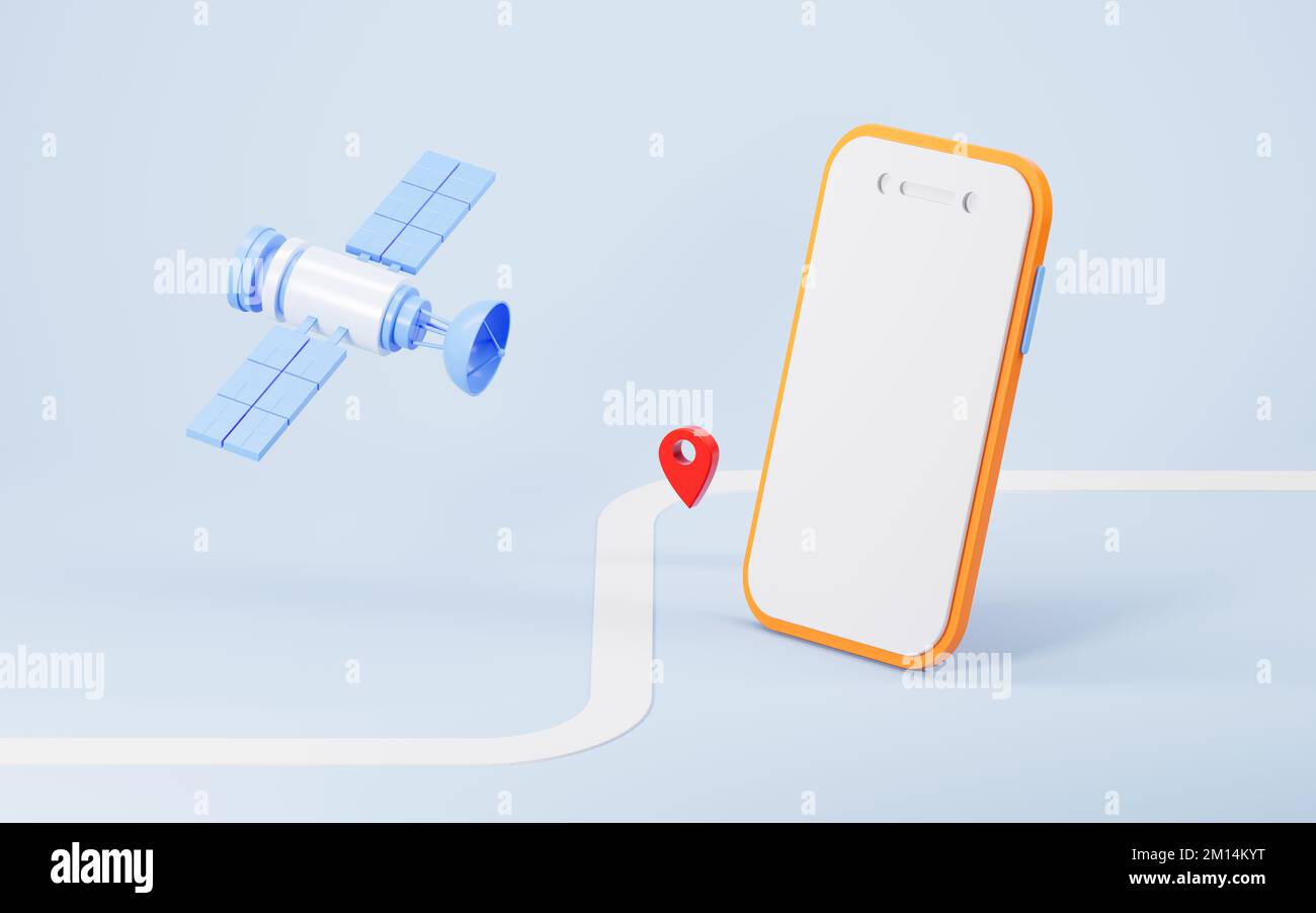 Satellites and mobile phone, Satellite positioning and signal ...