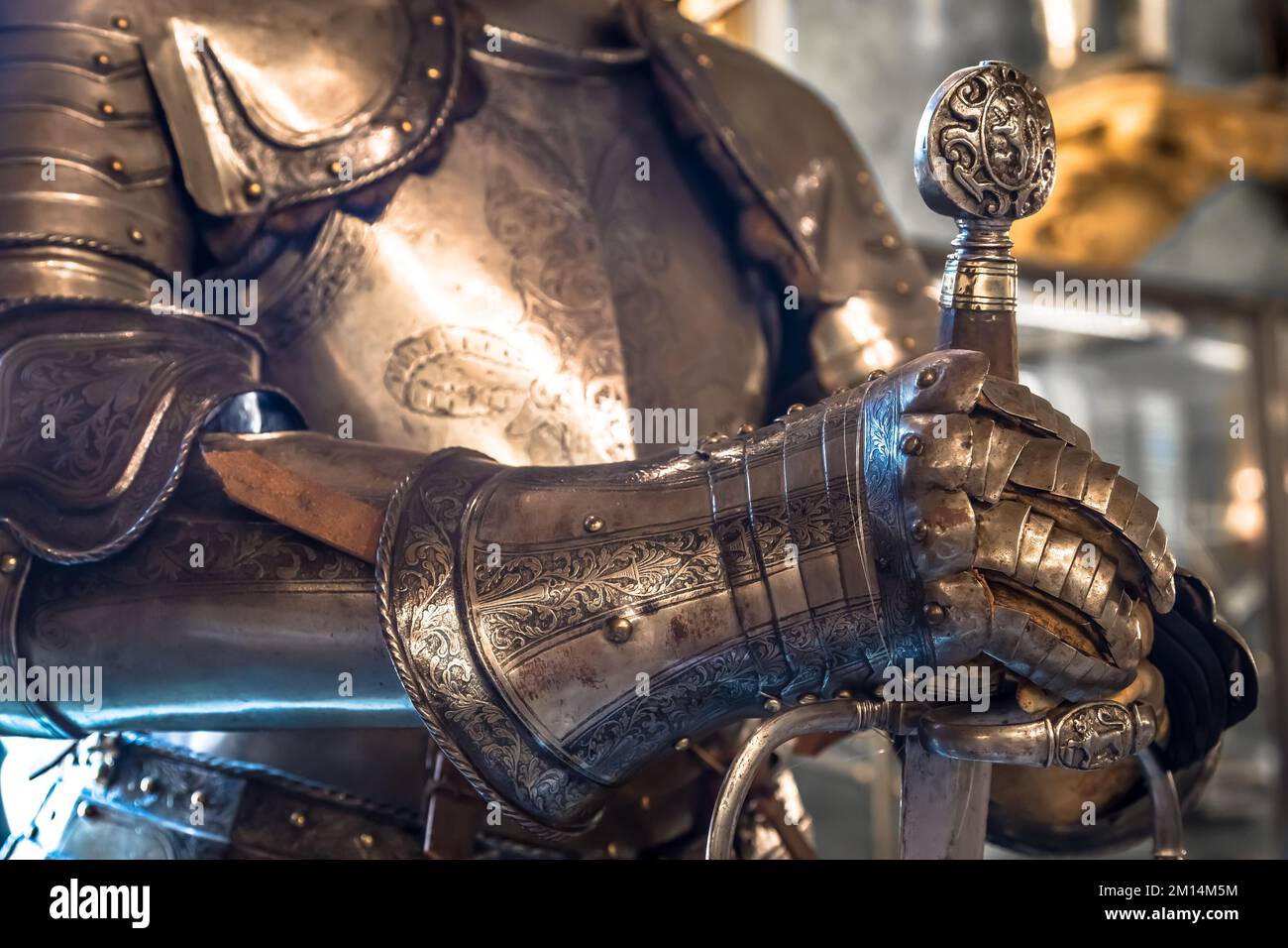Detail of a Middle age knight armour - 15th Century. Concept for ...