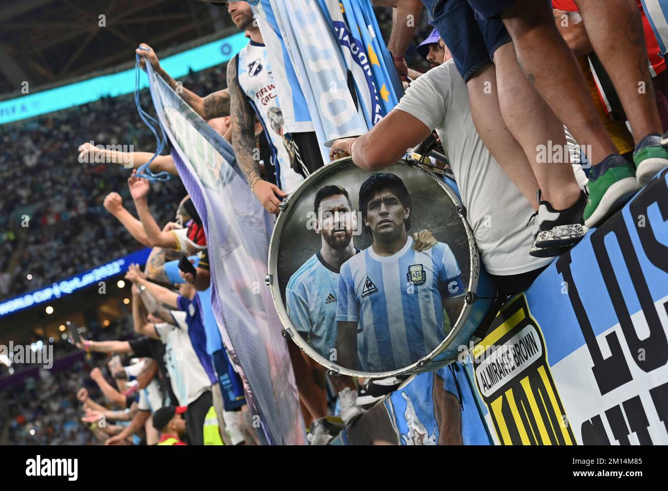 Fans, football fans Argentina. Photos of Lionel MESSI (ARG) and Diego ...
