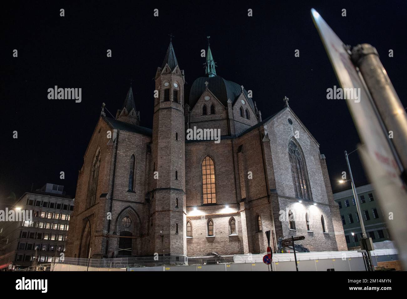 Oslo 20221209.The Trinity Church in Oslo. The service is held in ...