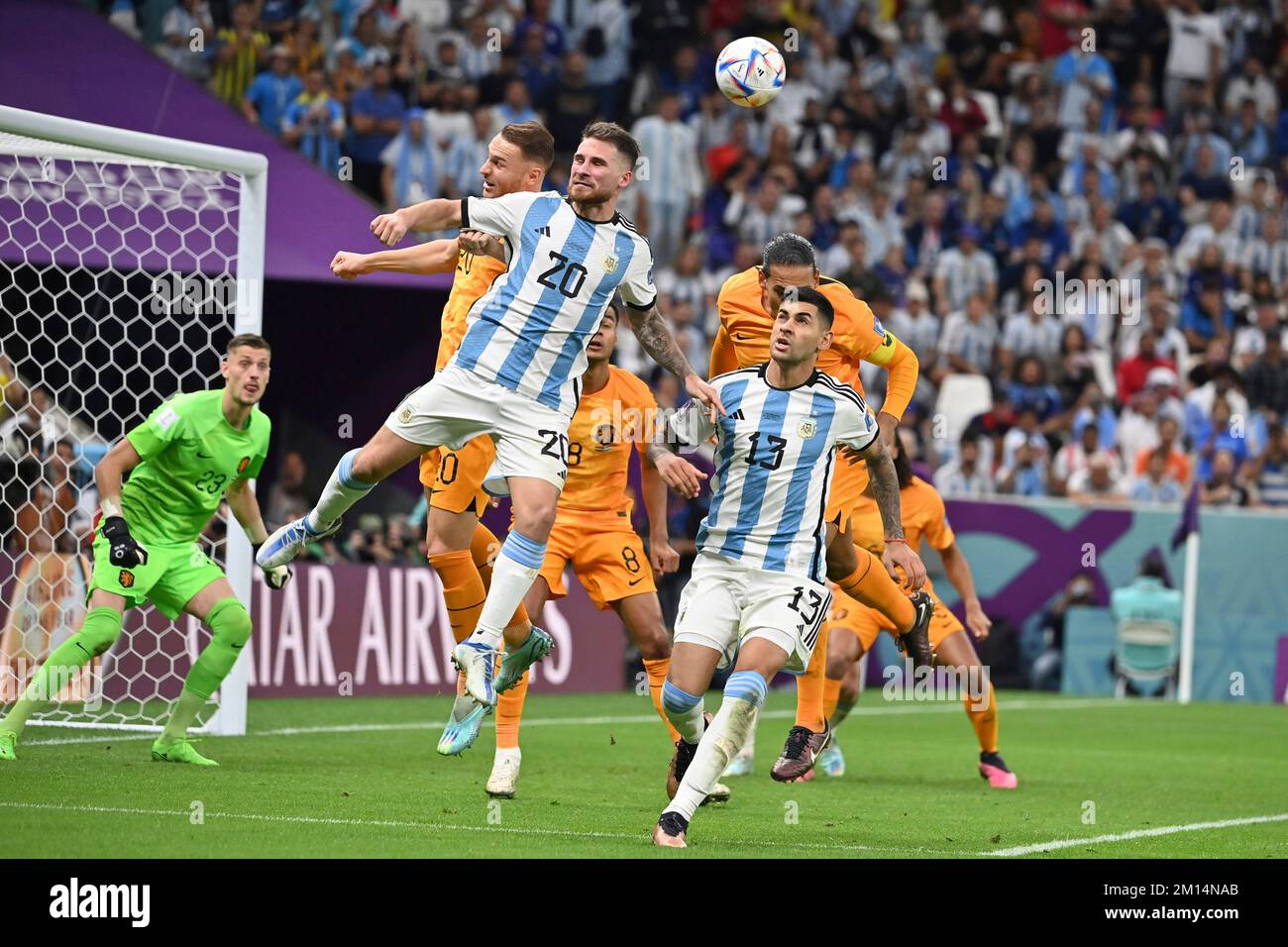 Penalty scene-v.li:goalwart NOPPERT Andries (NED), Teun KOOPMEINERS (NED), MAC ALLISTER Alexis ...