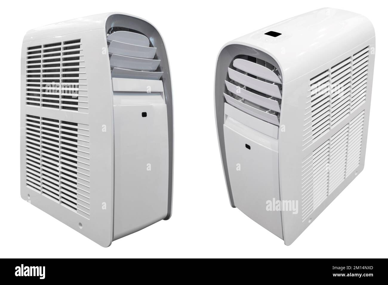 Portable mobile room air conditioner isolated on white background. New ...