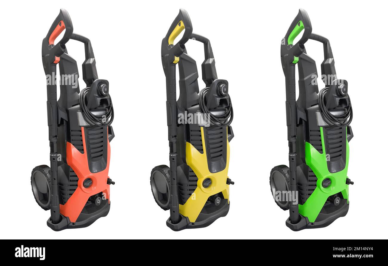 Three car washer of the high pressure isolated on white background ...