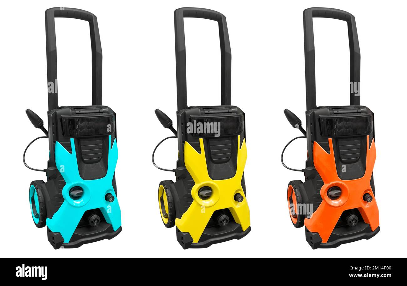 Three car washer of the high pressure isolated on white background ...