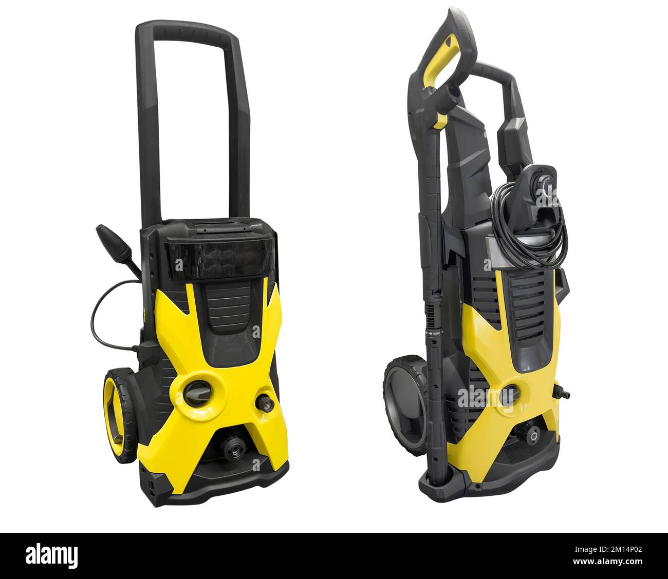 Two car washer of the high pressure isolated on white background. High ...