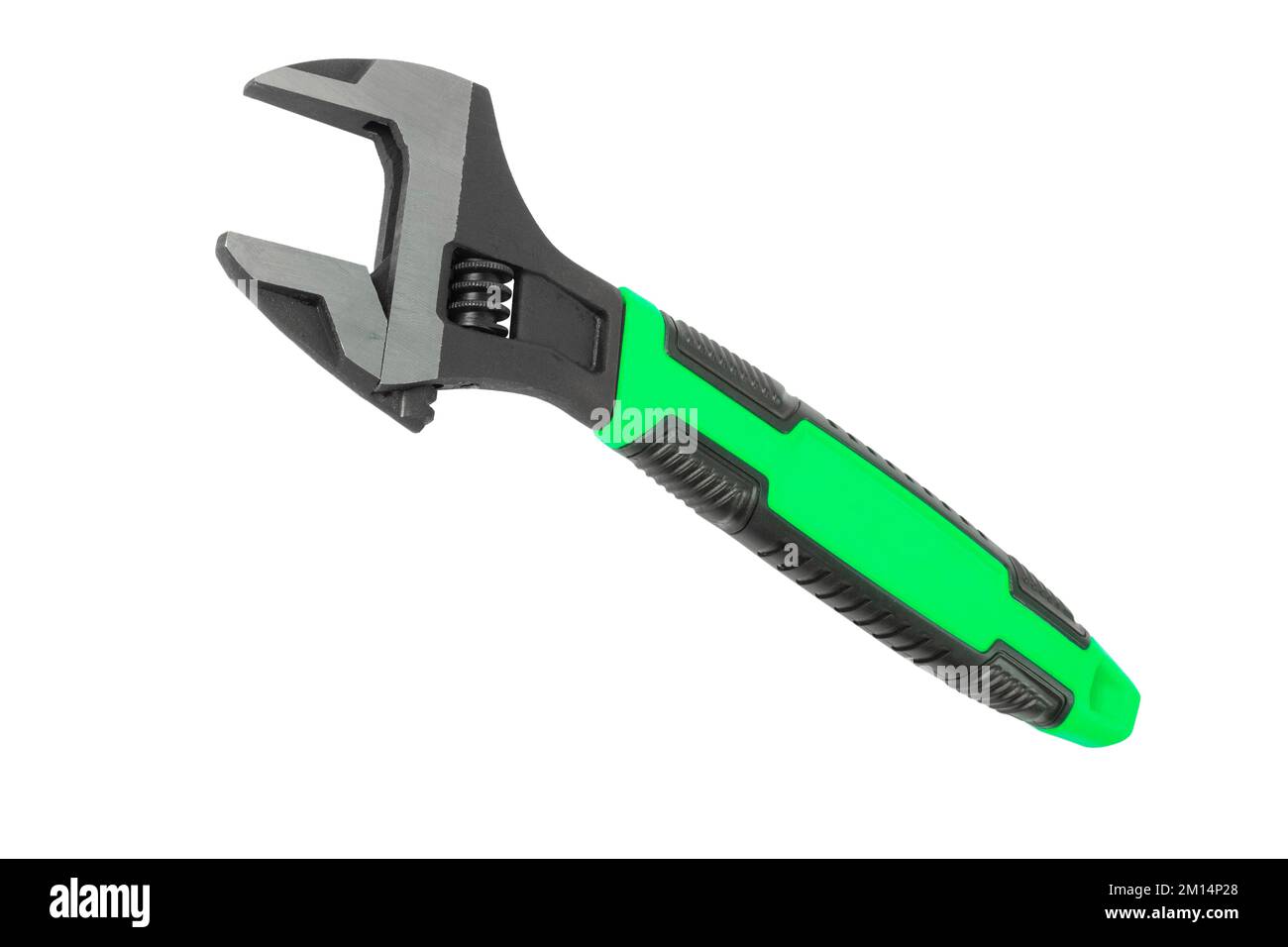 Adjustable wrench isolated in white background. New steel adjustable ...