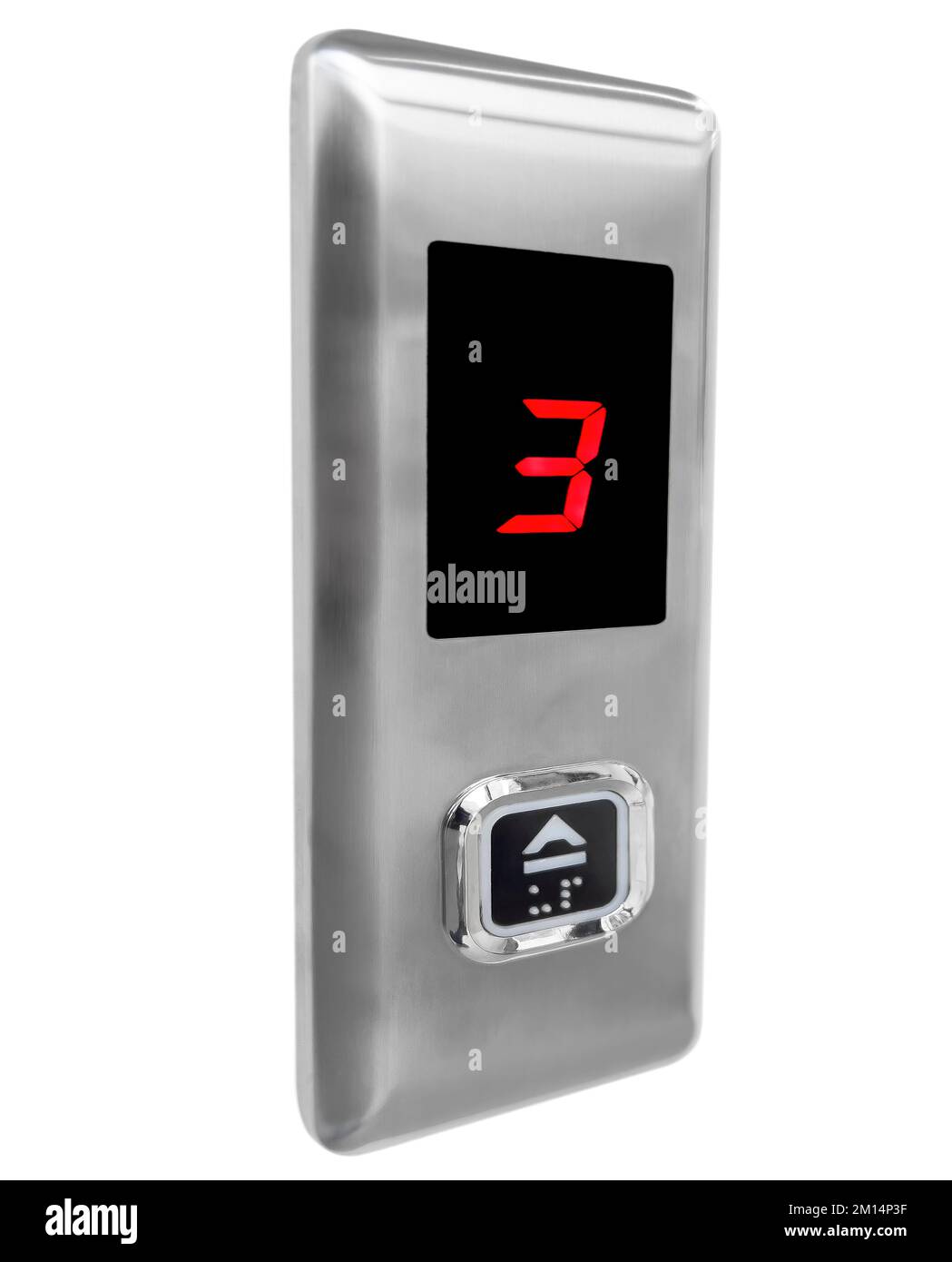 Elevator call buttons isolated on white background Stock Photo - Alamy