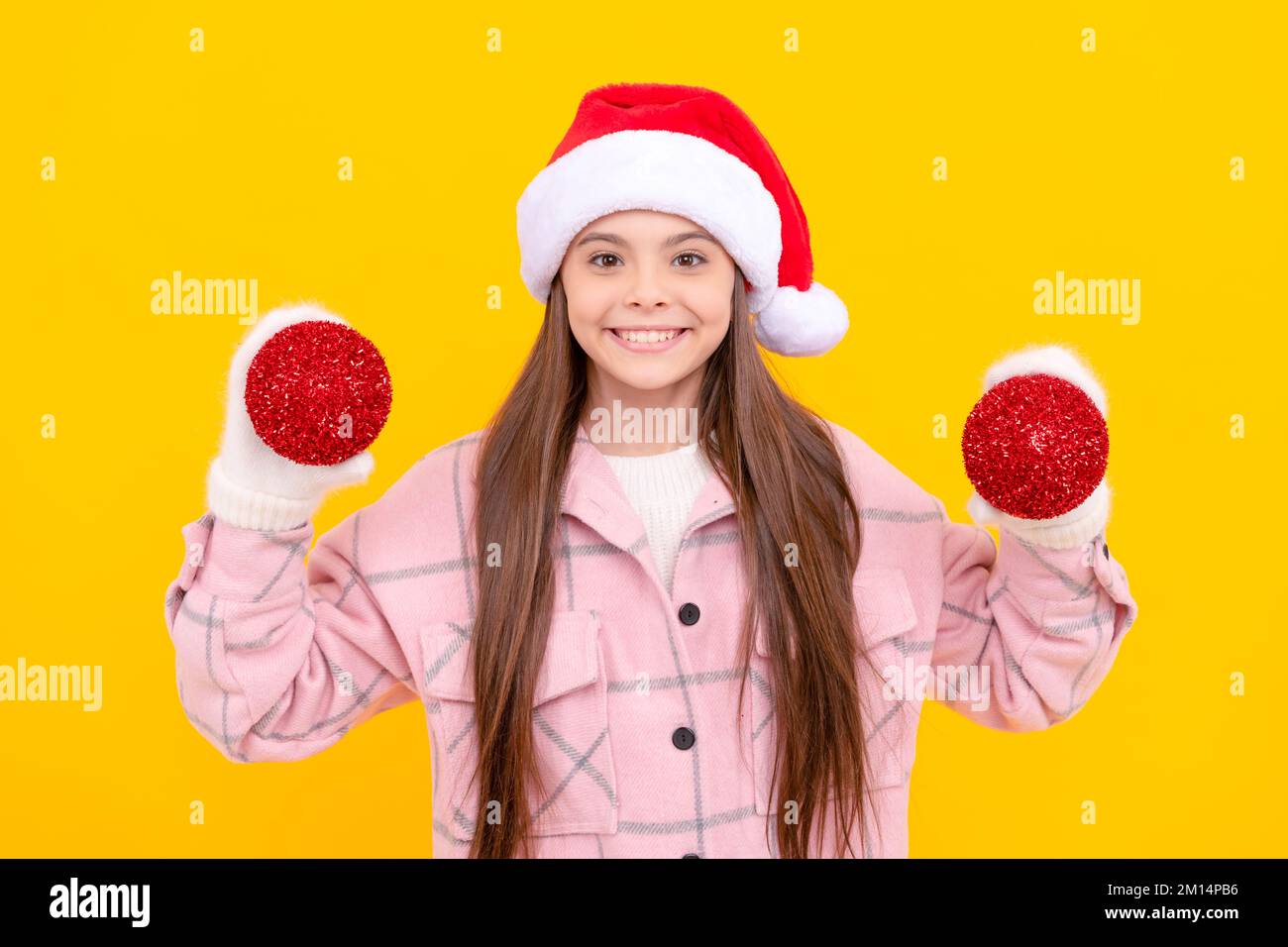 child wearing warm clothes. happy new year. merry christmas Stock Photo ...