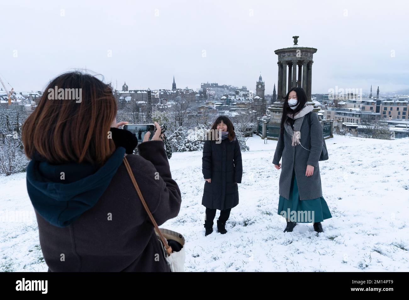 Edinburgh, Scotland, UK. 10th December 2022. Views of Calton Hill in ...