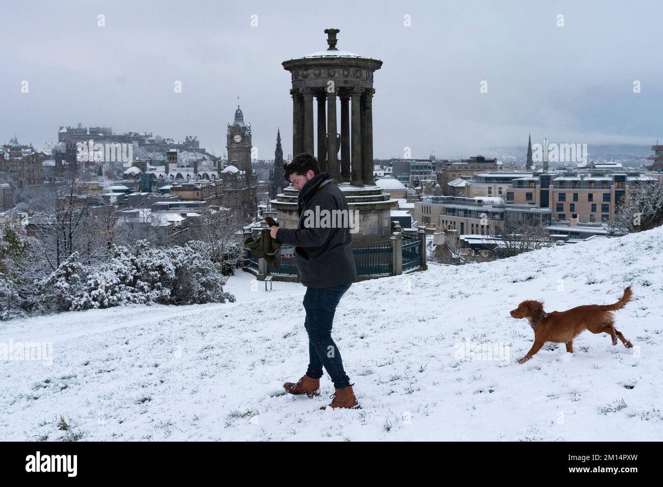 Edinburgh, Scotland, UK. 10th December 2022. Views of Calton Hill in ...