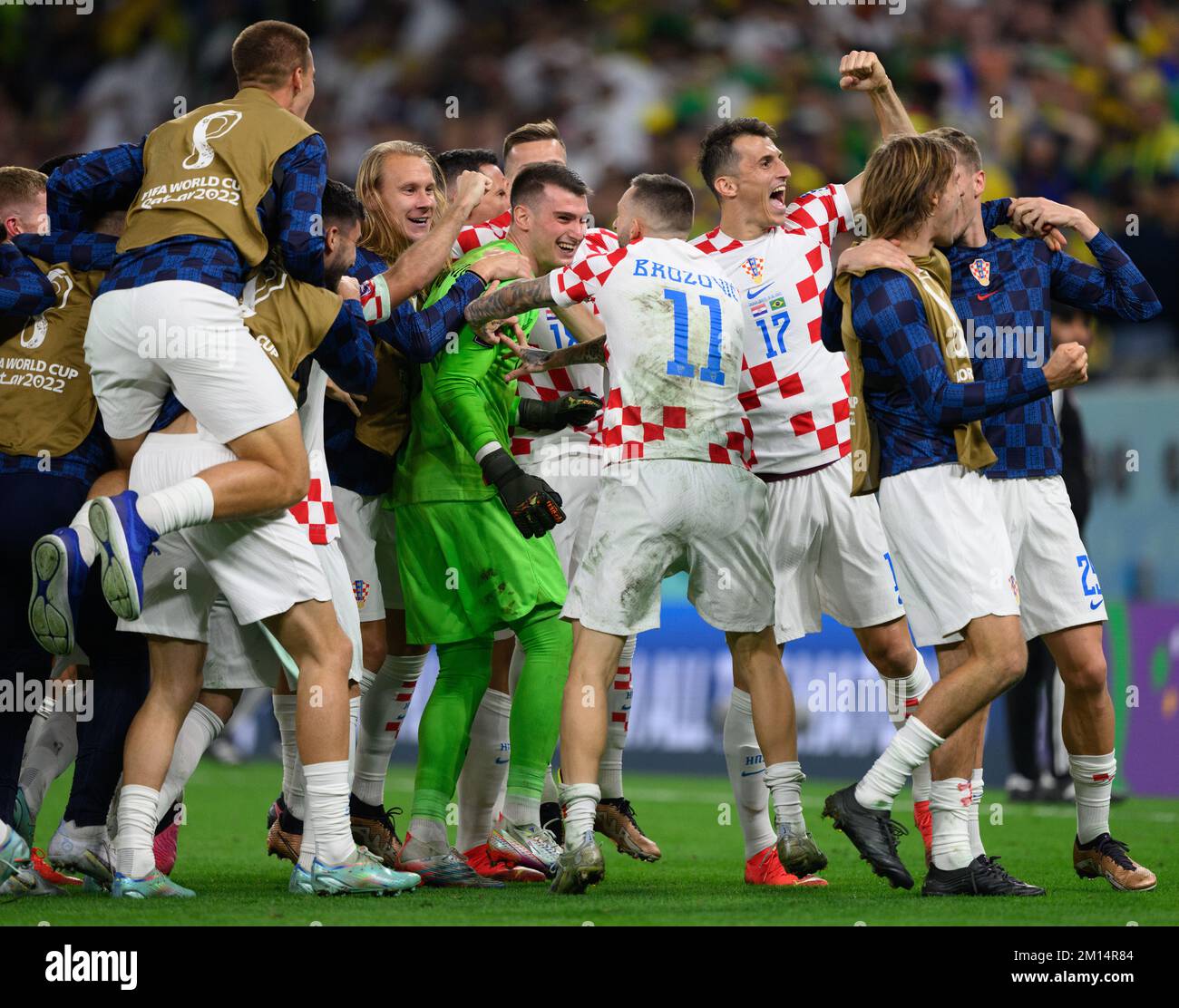 Al Rajjan, Qatar. 09th Dec, 2022. Soccer: World Cup, Croatia - Brazil ...