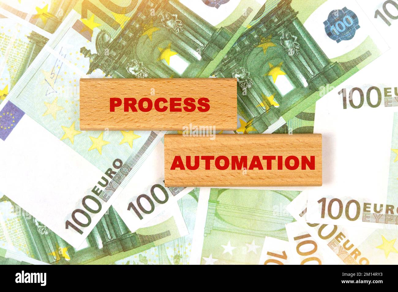 Business concept. Against the background of euro bills, the text is ...