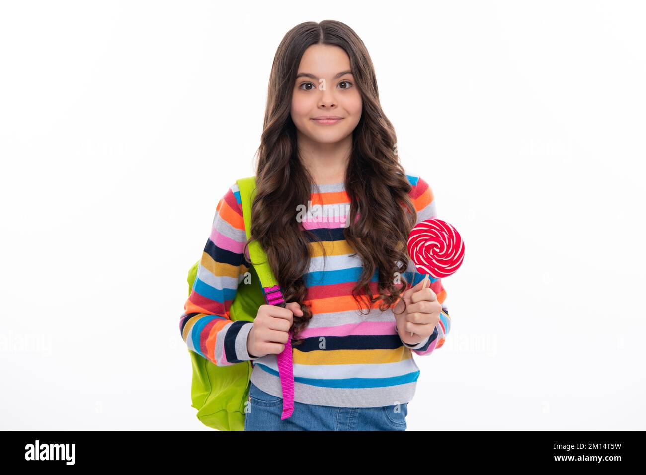 Child with lollipops candy. Stop eating sweets, sugar addiction. Teen ...