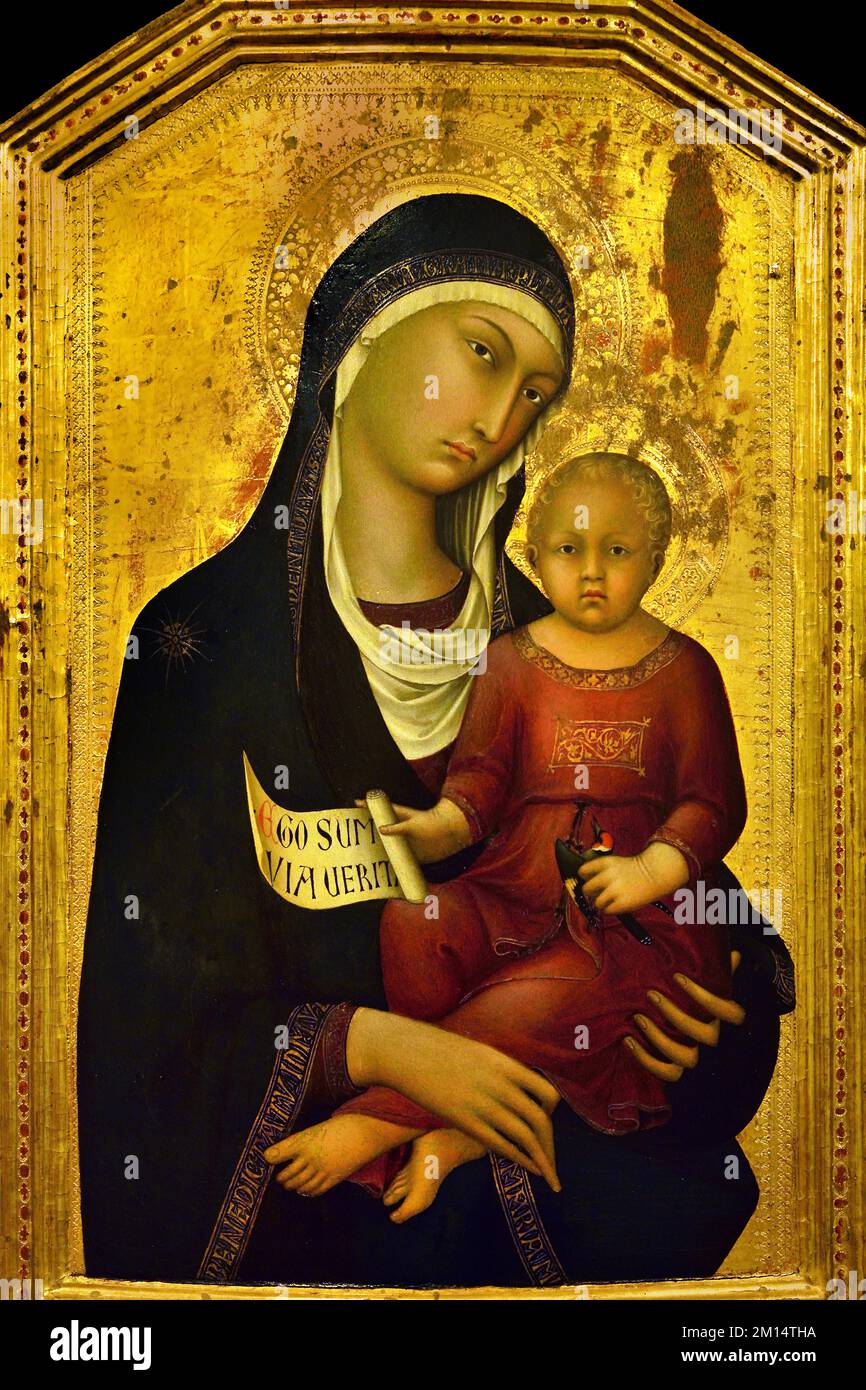 Lippo Memmi, (1291–1356), , Madonna with Child, Christian Art, Italy ...